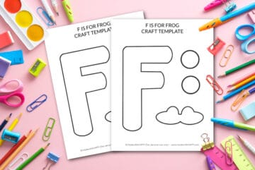 F is For Frog Craft with Printable Letter F - Made with HAPPY