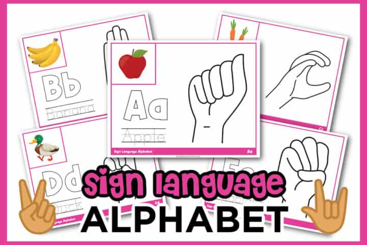 Free Sign Language Alphabet Printable - Made with HAPPY