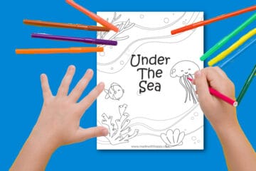 Free Printable Under The Sea Coloring Page - Made with HAPPY