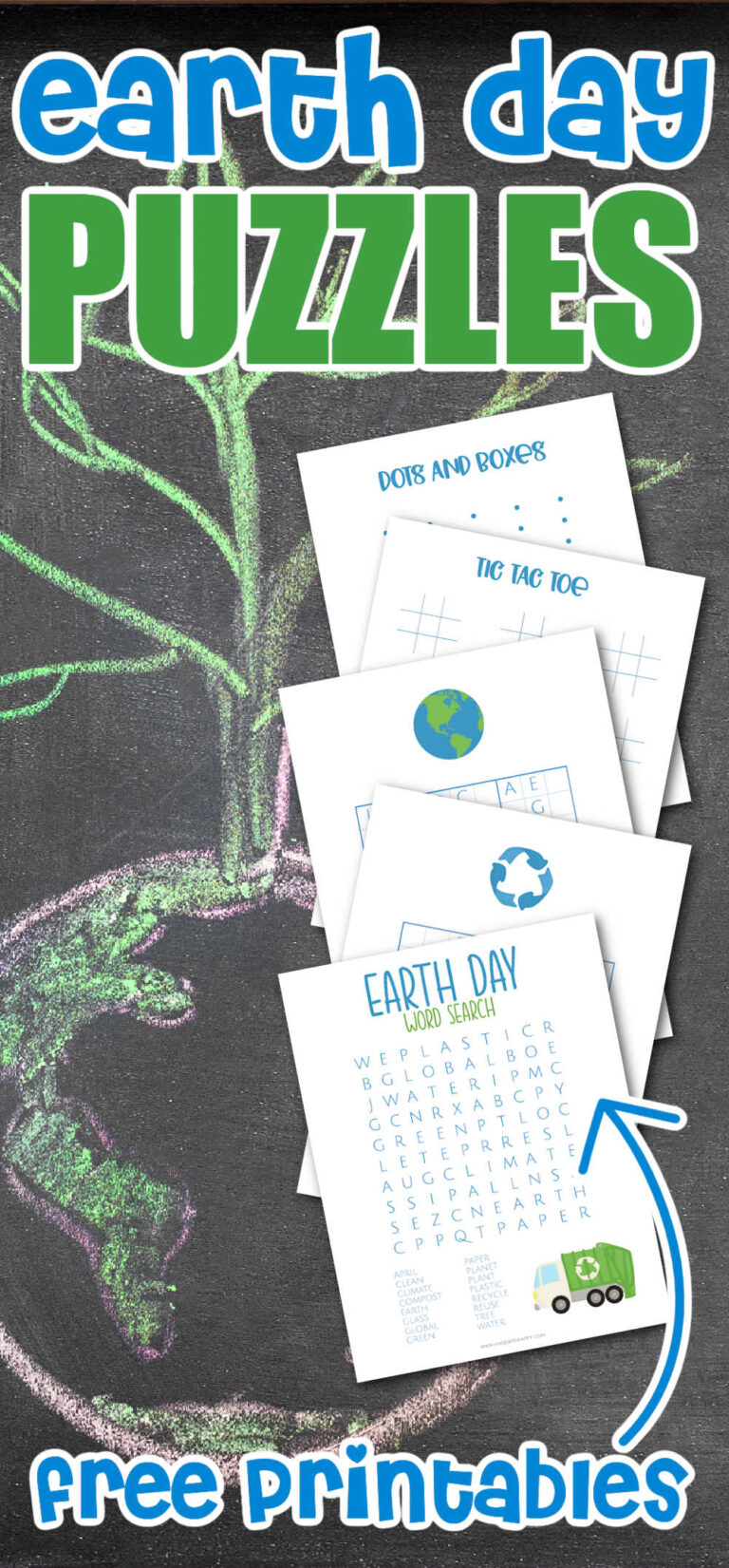 Earth Day Puzzles - Made with HAPPY