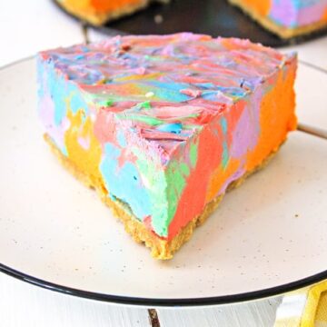 No-bake Rainbow Cheesecake Recipe - Tie Dye Cheesecake