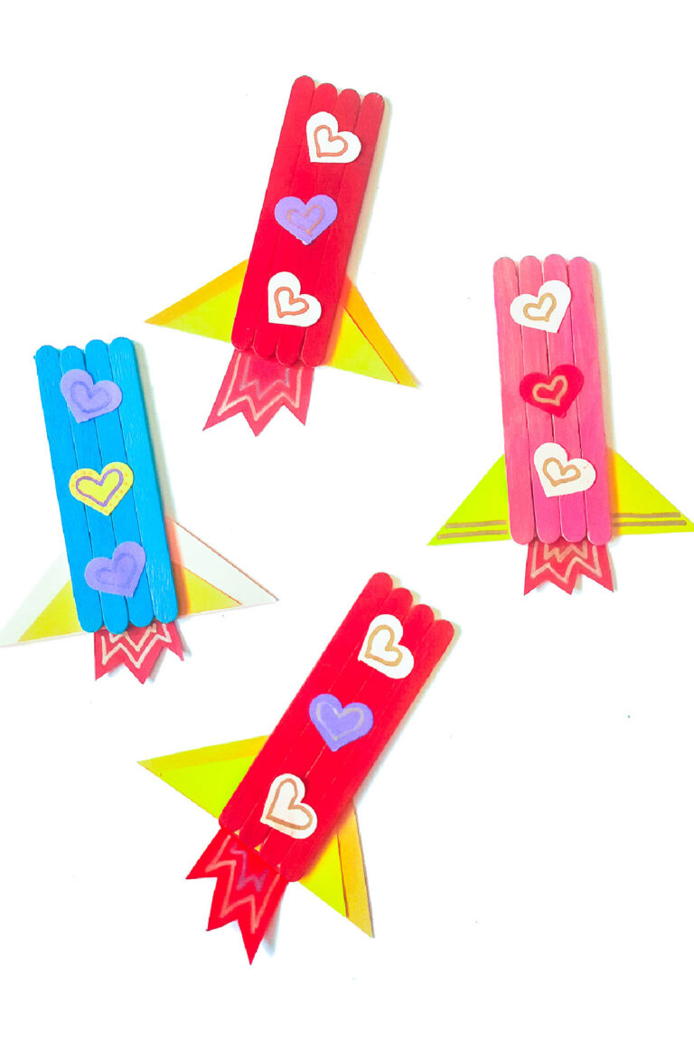 Rocket Valentine Craft For Kids - Made with HAPPY