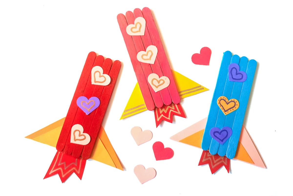 Rocket Valentine Craft For Kids - Made with HAPPY