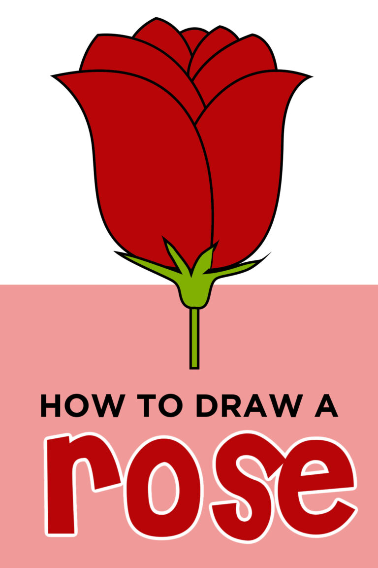 How To Draw a Rose For Kids - Easy Step-By-Step Tutorial