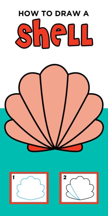 How To Draw a Shell - Easy Step-by-Step Tutorial - Made with HAPPY