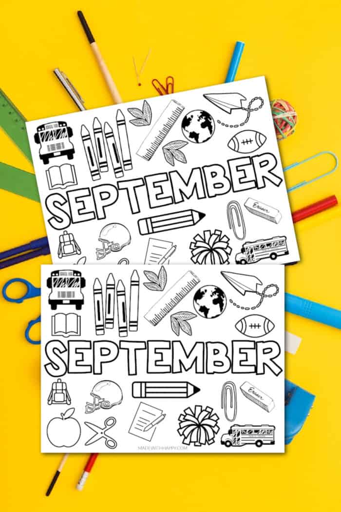 FREE September Word Search Puzzle Printable - Made with HAPPY