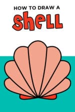 How To Draw a Shell - Easy Step-by-Step Tutorial - Made with HAPPY