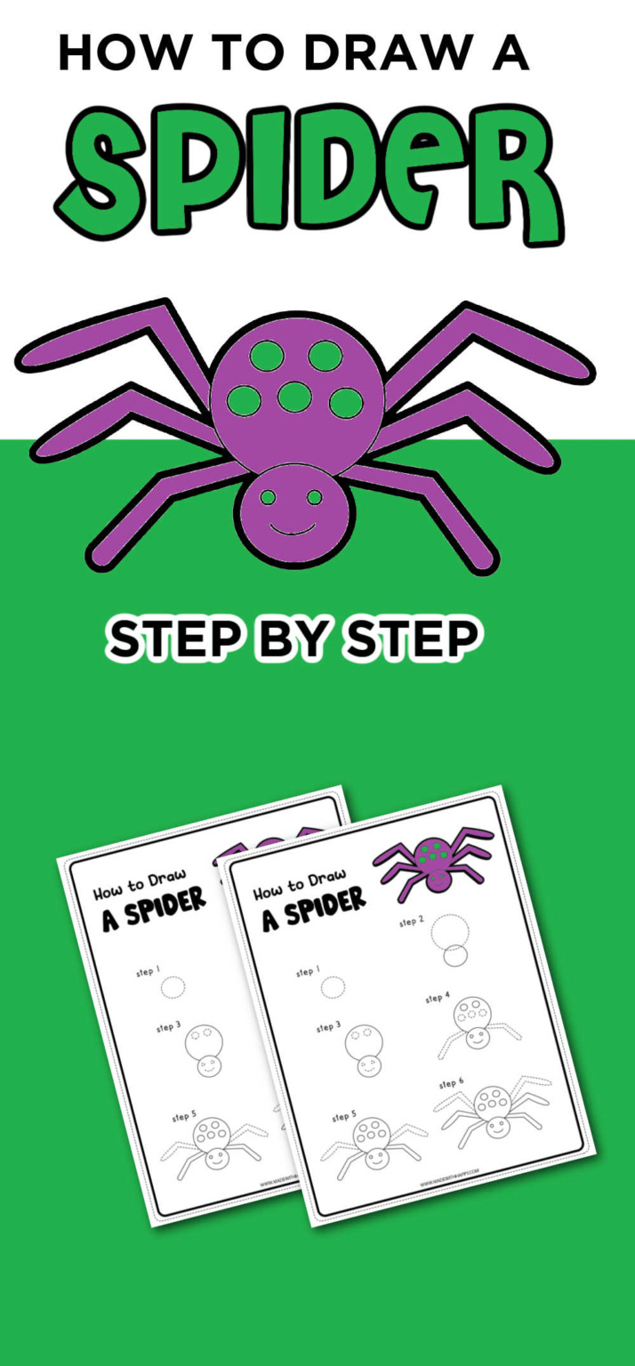 How to Draw a Spider - Easy Step By Step Drawing Tutorial