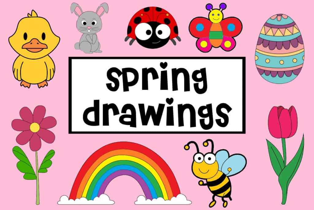21+ Easy Spring Drawings - Made with HAPPY