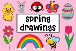 21+ Easy Spring Drawings - Made with HAPPY