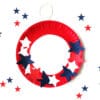 Patriotic Paper Plate Star Wreath - Made with HAPPY