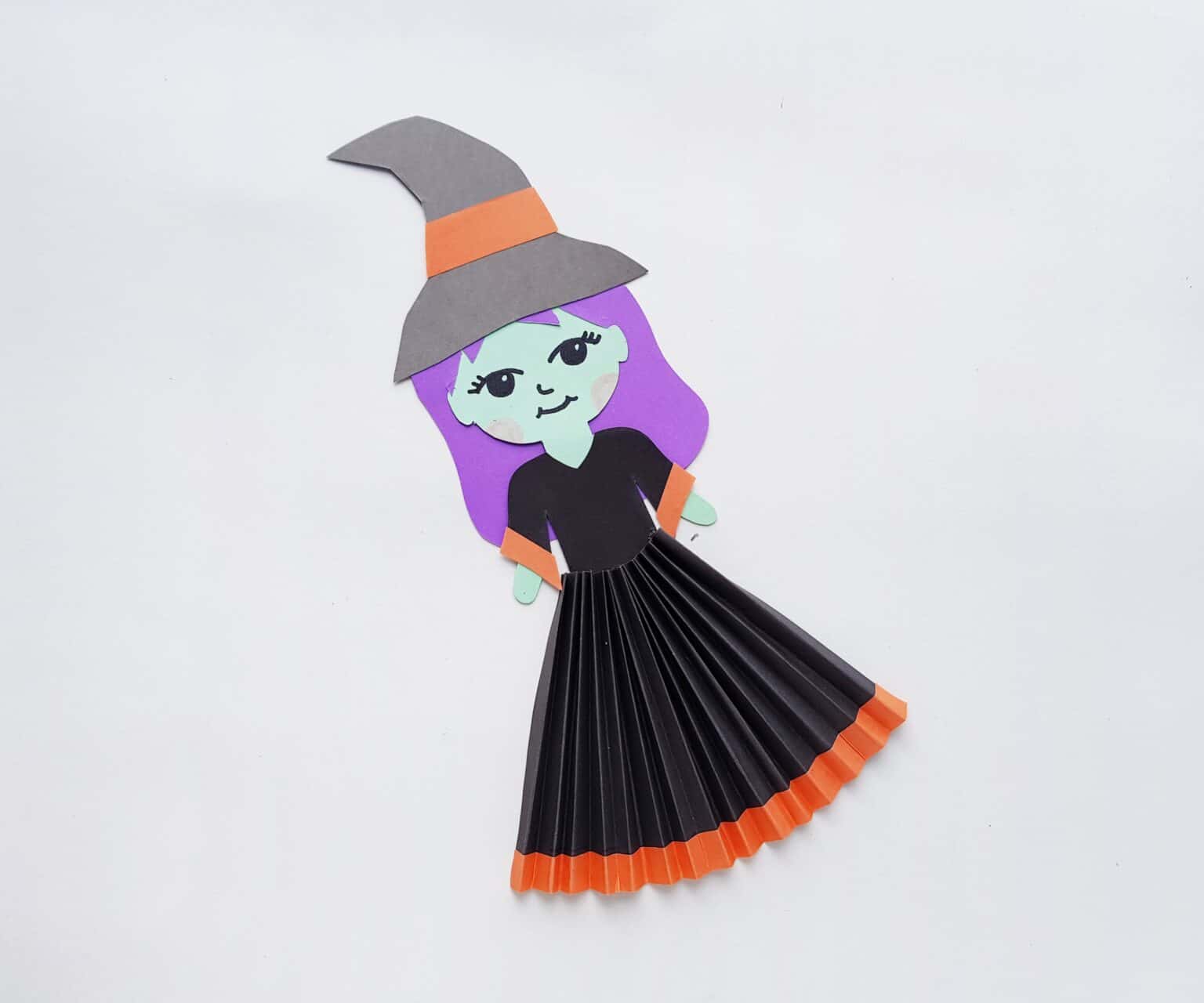 Paper Witch Craft For Kids - Made with HAPPY