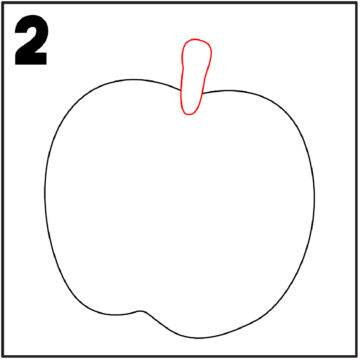 How To Draw an Apple Easy Step By Step Tutorial - Made with HAPPY