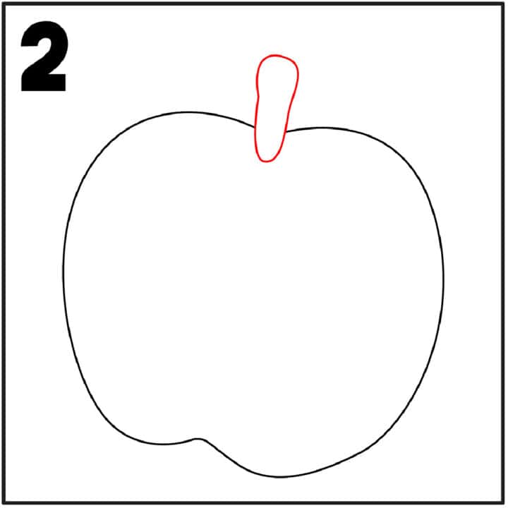 How To Draw an Apple Easy Step By Step Tutorial - Made with HAPPY