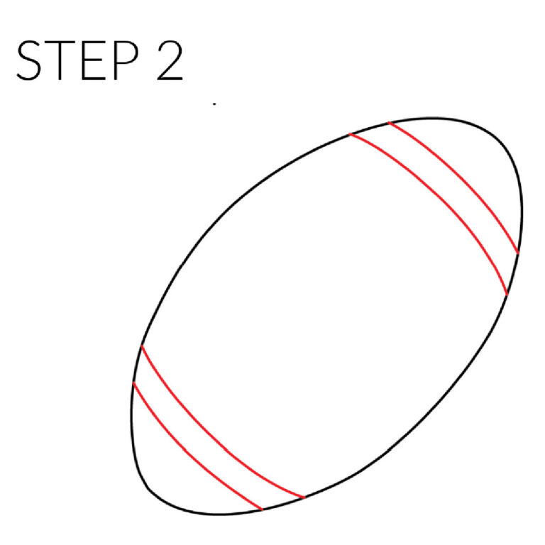 How To Draw a Football - Easy Step-By-Step Guide - Made with HAPPY