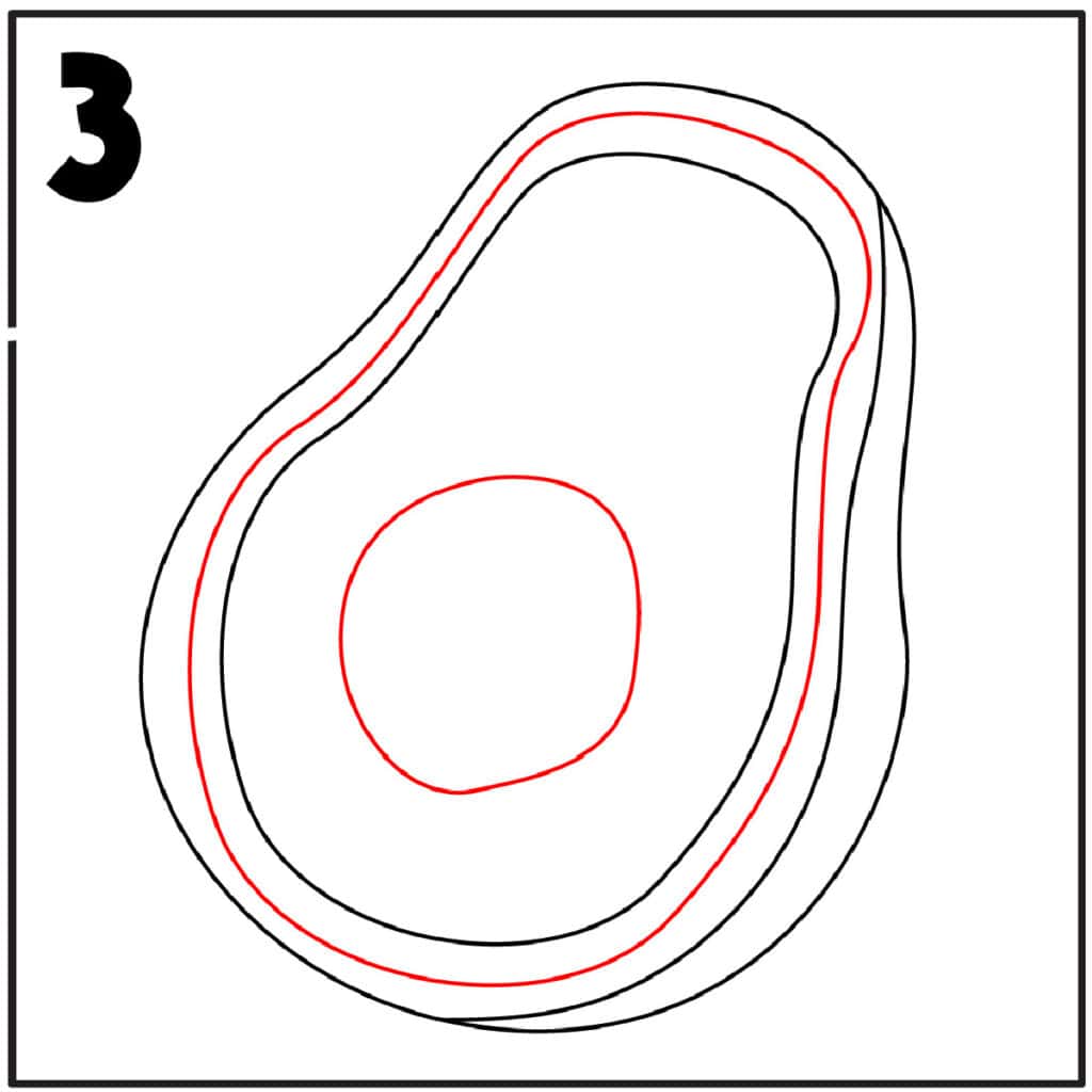 How To Draw an Avocado Easy Step By Step Tutorial - Made with HAPPY