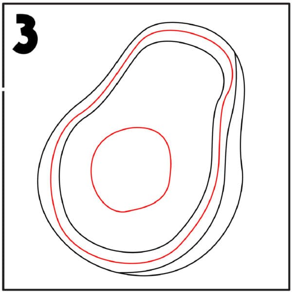 How To Draw an Avocado Easy Step By Step Tutorial - Made with HAPPY
