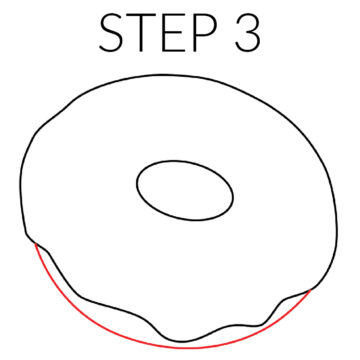 How To Draw a Donut Easy Step-By-Step Tutorial - Made with HAPPY