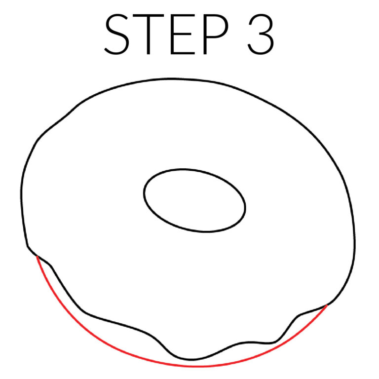 How To Draw a Donut Easy Step-By-Step Tutorial - Made with HAPPY
