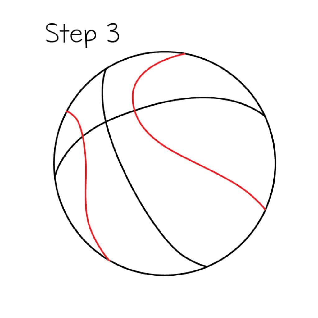 How To Draw a Basketball Easy Step-By-Step - Made with HAPPY