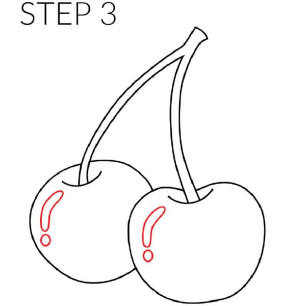 How To Draw a Cherry - Made with HAPPY