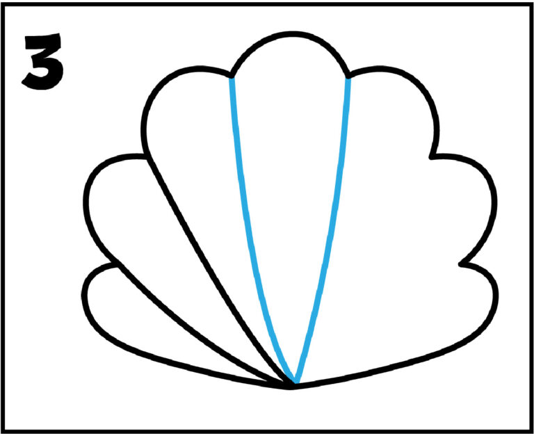 How To Draw a Shell - Easy Step-by-Step Tutorial - Made with HAPPY