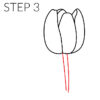 How To Draw a Tulip Easy Step-By-Step Tutorial - Made with HAPPY