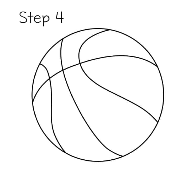 How To Draw a Basketball Easy Step-By-Step - Made with HAPPY