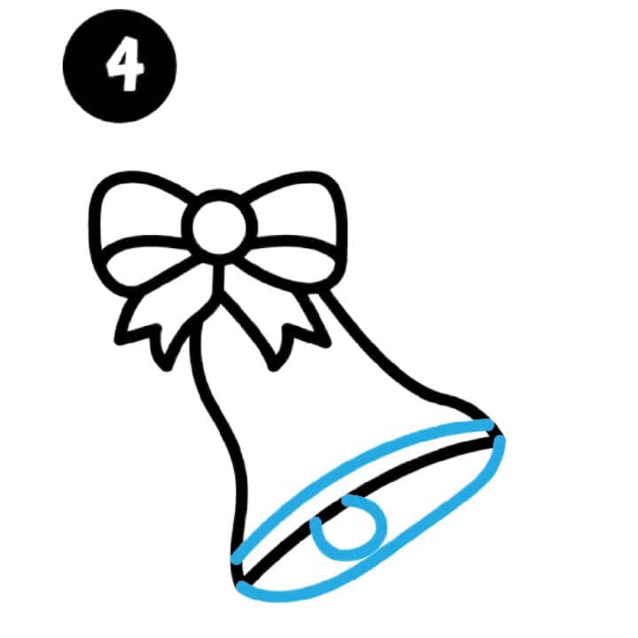 How To Draw Christmas Bell Easy Step-By-Step Tutorial