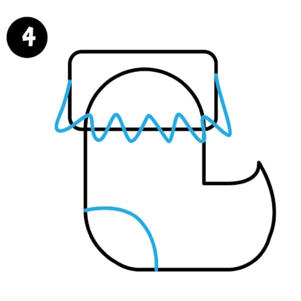 How To Draw a Stocking Easy Step-by-Step Tutorial - Made with HAPPY