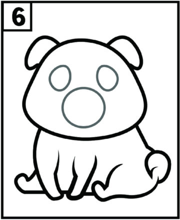 How To Draw a Dog Easy Step-By-Step - Made with HAPPY