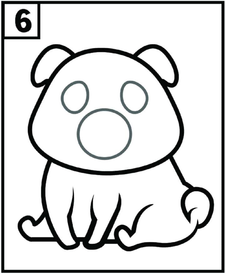 How To Draw a Dog Easy Step-By-Step - Made with HAPPY