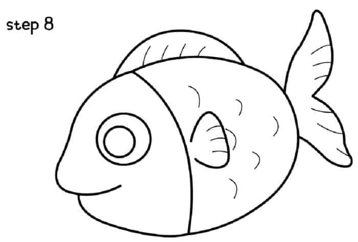How to Draw a Fish Easy Step By Step - Made with HAPPY
