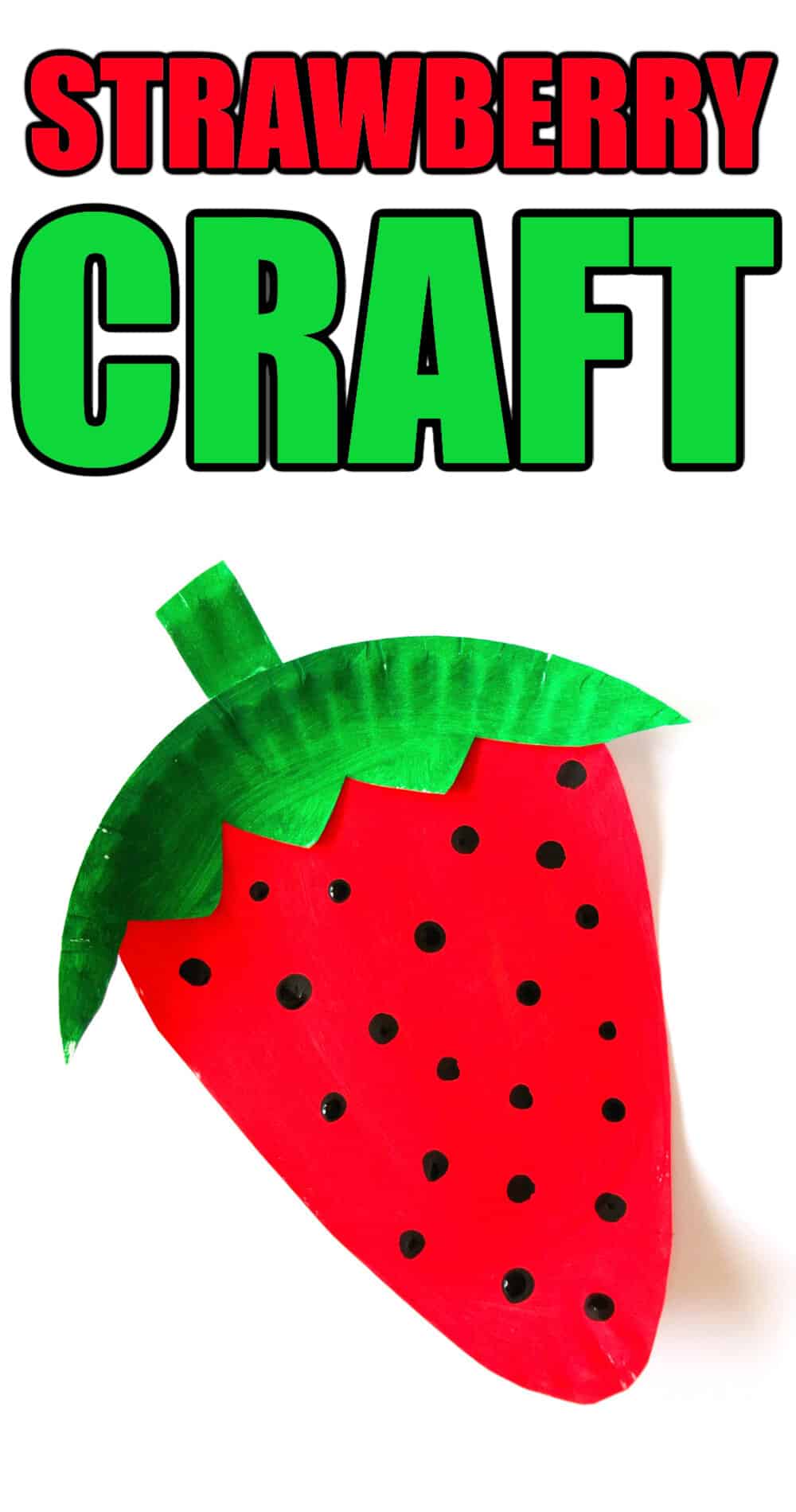 Paper Plate Strawberry Craft - Made with HAPPY