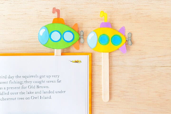 Paper Submarine Bookmark Craft - Made with HAPPY