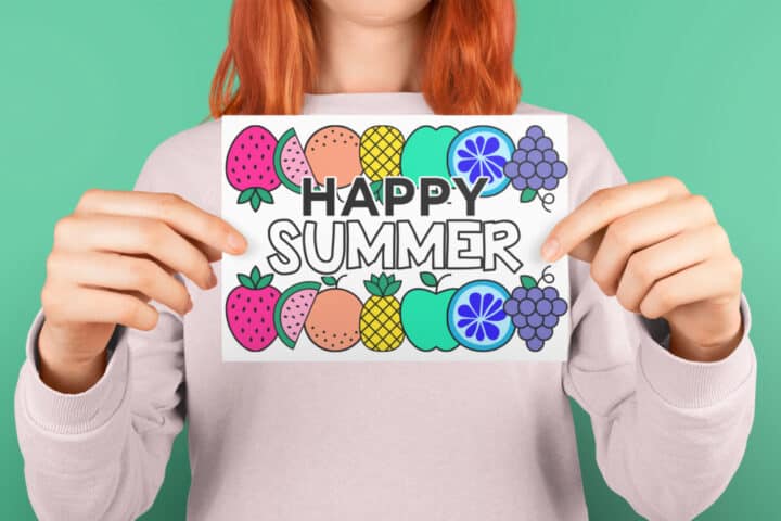 Happy Summer Printable Postcards - Made with HAPPY