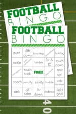 Free Printable Football Bingo Cards - Game Day Football Game