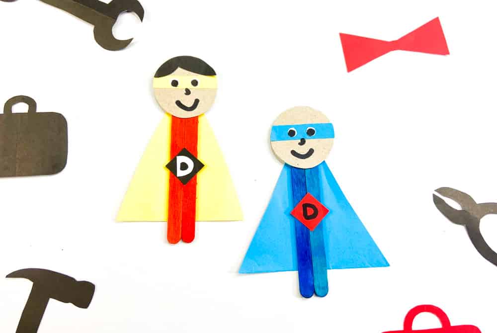 Easy Superhero Dad Craft For Kids - Made with HAPPY