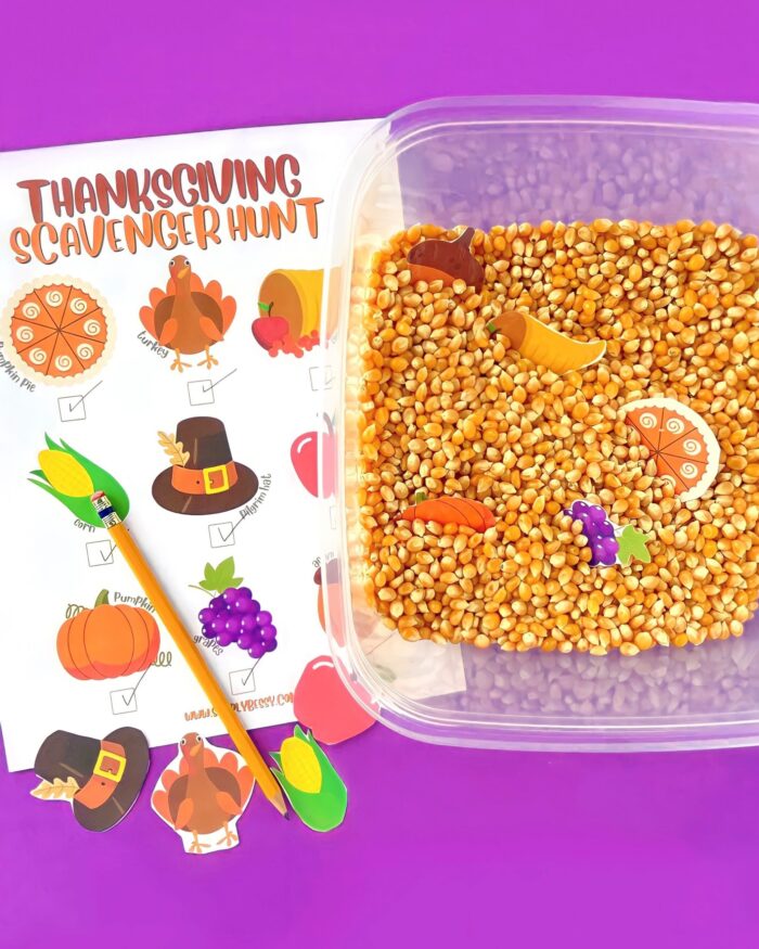Thanksgiving Scavenger Hunt - Free Printable Game for Kids