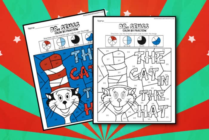 Free Printable Dr. Seuss Color By Number - Made with HAPPY