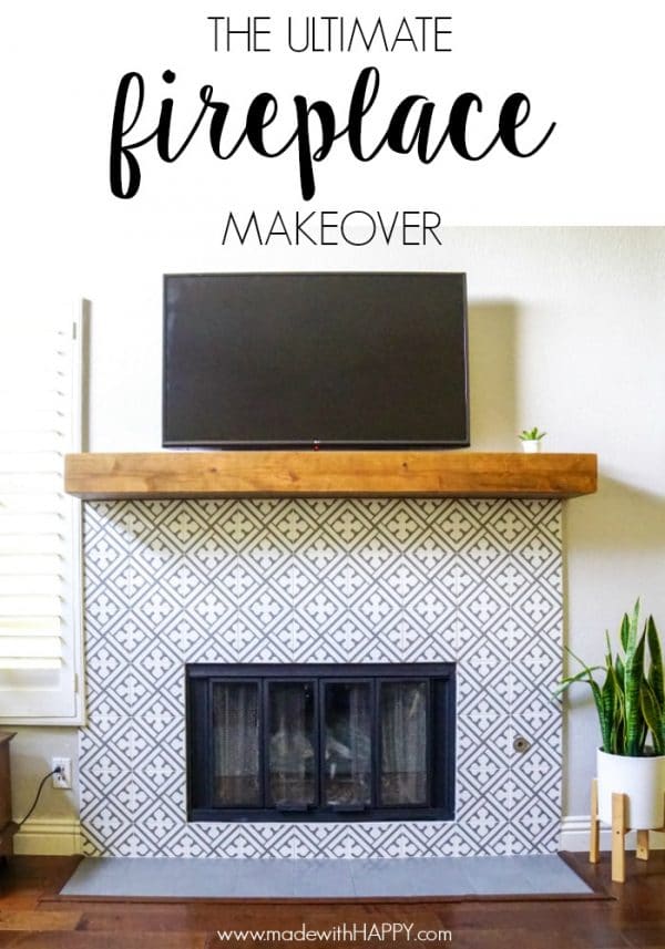 Modern Fireplace Makeover Made With Happy 9337