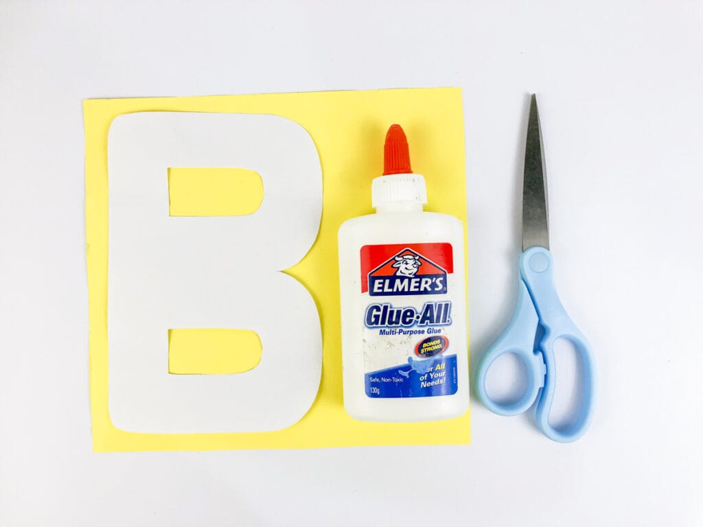 B is For Bee Craft with Printable Letter B - Made with HAPPY