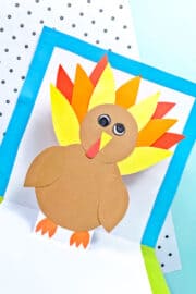 FREE Pop-Up Turkey Turkey Day Card with Printable Template