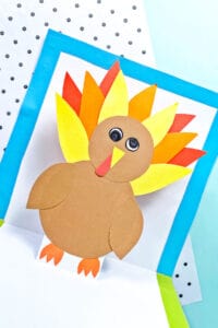 FREE Pop-Up Turkey Turkey Day Card with Printable Template