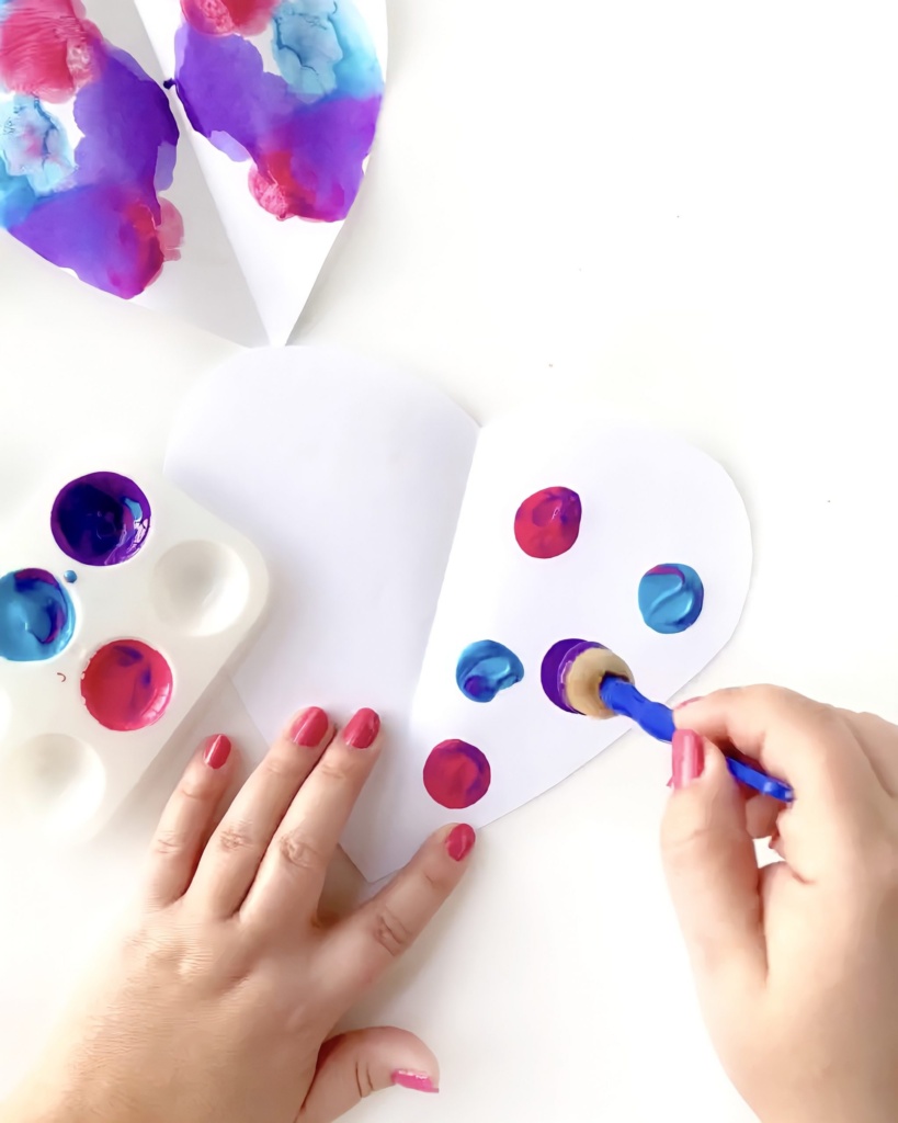 Easy Valentine Heart Symmetry Art for Toddlers and Preschoolers
