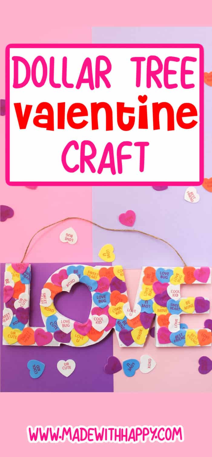 Easy LOVE Dollar Tree Valentine Craft