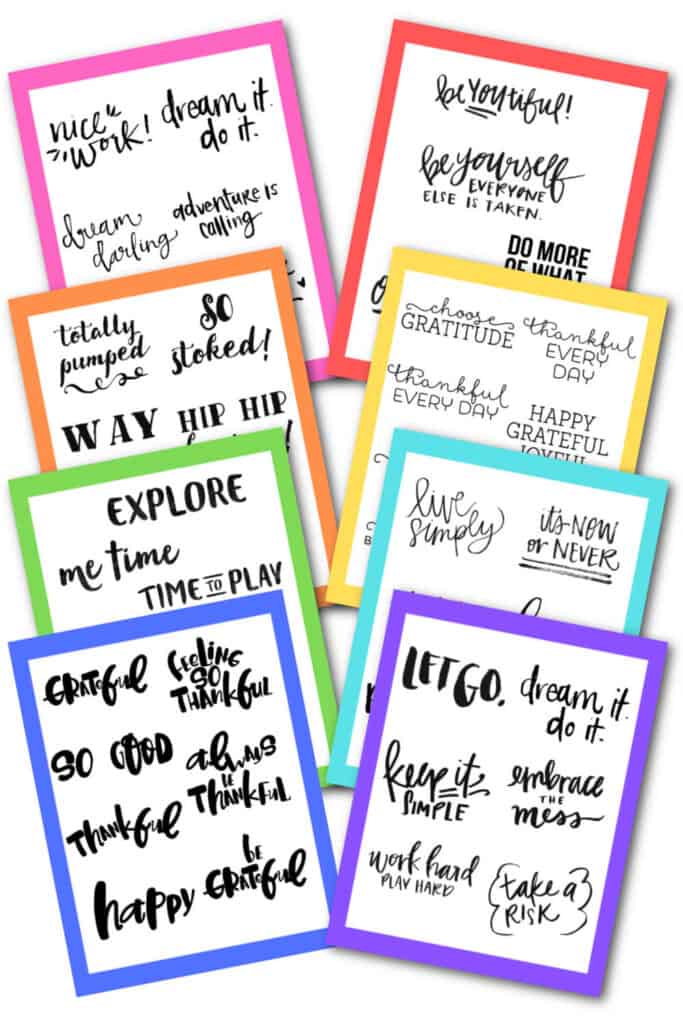 Vision Board Printables - Free Inspirational Words and Phrases