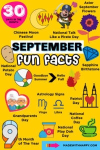 September Fun Facts - Made with HAPPY