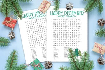 December Word Search [Free Printable] - Made with HAPPY