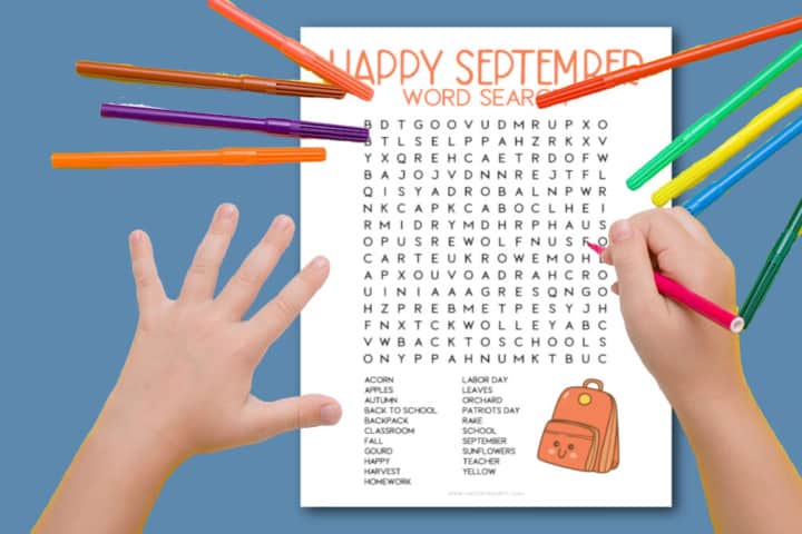 FREE September Word Search Puzzle Printable - Made with HAPPY